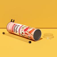 China Customized LOGO food grade material sushi cylinder round paper box with sauce pouring tube for sale