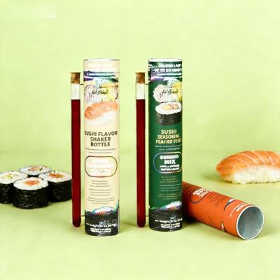 China Food grade sushi push tube sushi paper tube customizable LOGO sushi packaging cylinder internet famous sushi packaging for sale
