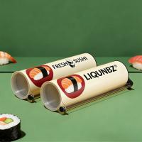 China Food grade sushi push tube sushi paper tube customizable LOGO sushi packaging cylinder internet famous sushi packaging for sale