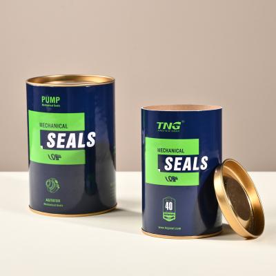 China Shipment FCL Food Paper Tube Packaging Customizable Options with Iron Lid for sale