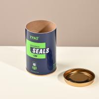 China Shipment FCL Food Paper Tube Packaging Customizable Options with Iron Lid for sale