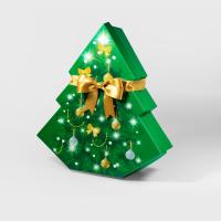 China Christmas Tree Shaped Gift Box Elegant Presentation Package Paper Box Printing Designed For Supermarket Shopping Mall Christmas Event for sale