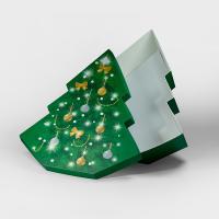 China Christmas Tree Shaped Gift Box Elegant Presentation Package Paper Box Printing Designed For Supermarket Shopping Mall Christmas Event for sale