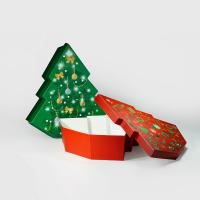 China Christmas Tree Shaped Gift Box Elegant Presentation Package Paper Box Printing Designed For Supermarket Shopping Mall Christmas Event for sale