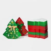 China Christmas Tree Shaped Gift Box Elegant Presentation Package Paper Box Printing Designed For Supermarket Shopping Mall Christmas Event for sale