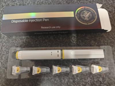 China Cosmetics Packaging Box Custom Logo Printed Foldable Vial Peptide Pen Needle Set Paper Box With Plastic Tray for sale