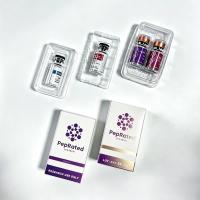 China Cosmetics Packaging Box Custom Printed Foldable 3ml/5ml/10ml Vial/Bottle Peptide Paper Box With Plastic Tray and Label for sale