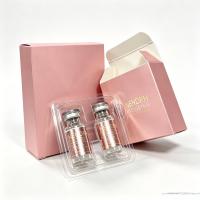 China Cosmetics Packaging Box Custom Printed Foldable 3ml/5ml/10ml Vial/Bottle Peptide Paper Box With Plastic Tray and Label for sale