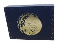 China Gold Hot Stamping Lift Off Lid Box , FSC Custom Rigid Box Packaging for sale