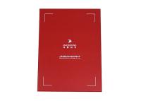 China Custom Lid-Off Box Protective Varnish Rigid Packaging Red Box for sale