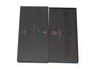 China OEM Cardboard Packaging Box , Rigid Set Up Gift Boxes UV Coating Black for sale