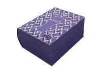 China Customizable Purple Gift Box With Debossing For Baby Showers Gift Box for sale