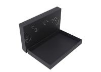 China OEM Cardboard Packaging Box , Rigid Set Up Gift Boxes UV Coating Black for sale