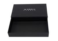 China OEM Cardboard Packaging Box , Rigid Set Up Gift Boxes UV Coating Black for sale
