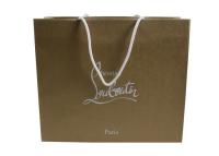 China Luxprinters Silver Stamping Gift Bag With Handles Protective Varnish for sale