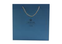 China CMYK Logo Blue Paper Bags With Handles Handmade 200gsm Paper Material for sale