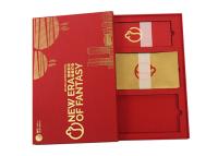 China Cardboard Lift Off Lid Box Red Gold / Silver Hot Stamping Surface for sale