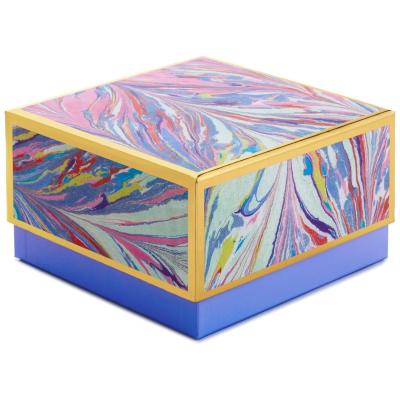 China Periwinkle Marbled Medium Square Gift Box 7