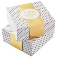 China Striped 2 Pack Rigid Packaging Box Screen Printing UV Coating for sale