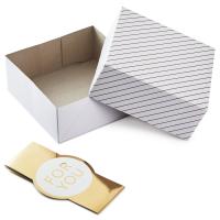 China Striped 2 Pack Rigid Packaging Box Screen Printing UV Coating for sale