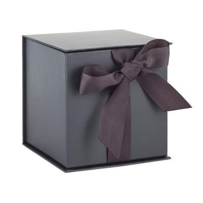 China Slate Gray Shredded Cardboard Rigid Packaging Box Laser Cutting for sale
