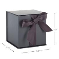 China Slate Gray Shredded Cardboard Rigid Packaging Box Laser Cutting for sale