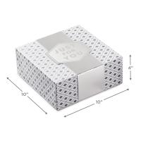 China Silver Diamonds 2 Pack Rigid Presentation Boxes Hot Foil Stamping for sale