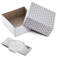 China Silver Diamonds 2 Pack Rigid Presentation Boxes Hot Foil Stamping for sale
