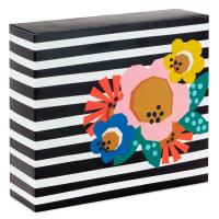 China Floral And Stripes Fun Zip Gift Rigid Packaging Box Glossy / Matt Lamination for sale
