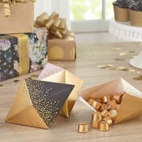 China Champagne Bubbles Prism Favor Rigid Packaging Box 3 Pack for sale