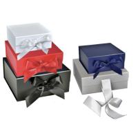China Ribbon Tie Magnetic Gift Boxes Matte Chocolate Box Packaging for sale