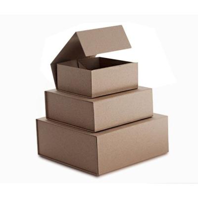 China Kraft Rigid Cardboard Boxes Magnetic Gift Packaging for sale