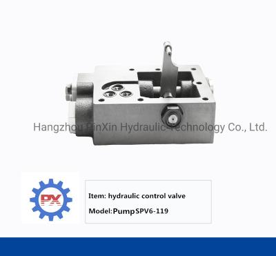 China Manual Hydraulic Control Valve for SPV6-119 Pump Cast Iron Spare Parts 25L/min for sale