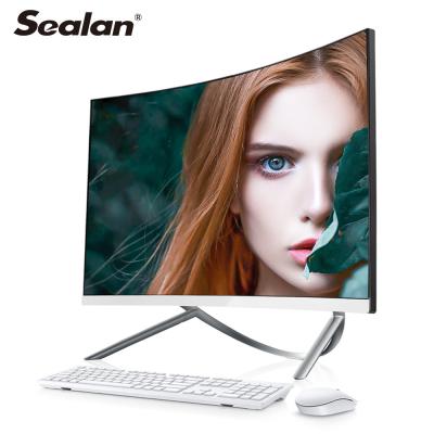 China 27 inch All in One PC 1920x1080 IPS Monitor Dual Core 4GB RAM 240GB SSD 1000M Ethernet for sale