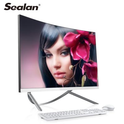 China 27 Inch Curved Screen AIO Desktop Computer RAM 8G 16G SSD 240G 480G for sale