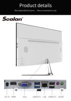China Desktop AIO Frameless PC 23.8 Inch FHD 1920x1080 Intel Core i5 16GB RAM 480GB SSD 1TB HDD for sale