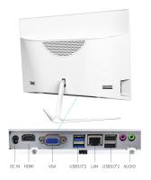 China 23.8 Inch All in One PC Intel Core i7-10700 16GB RAM 512GB SSD Plus 1TB HDD Touch Screen for sale
