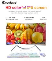 China 27 Inch Curved Screen All in One Computer Intel Core i5 i7 8GB 16GB RAM 240GB 480GB SSD WiFi for sale