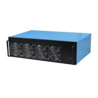 China 8 GPU Bitcoin Miner Mining Rig Case with Power Supply and Fans 65mm Spacing for sale