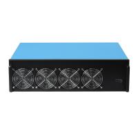 China 8 GPU Bitcoin Miner Mining Rig Case with Power Supply and Fans 65mm Spacing for sale