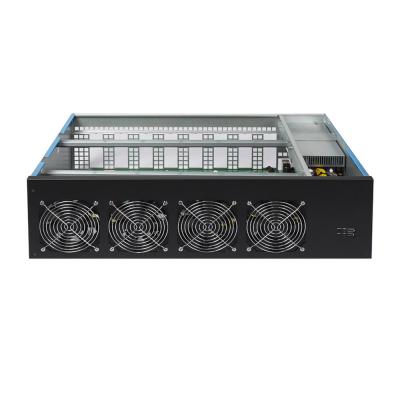 China 8 GPU Mining Rig B75 Motherboard DDR3 4G Memory Ethereum Miner Chassis 1.0mm SGCC for sale