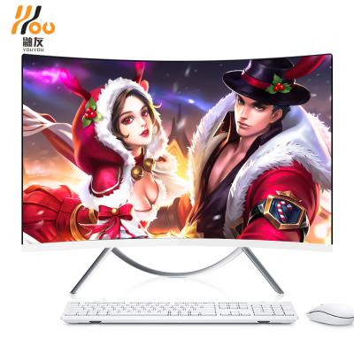 China 27 Inch Curved All in One Computer Intel Core i5 i7 8GB 16GB RAM 240GB 480GB SSD 1920x1080 for sale