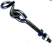 China Outdoor Carbon Steel Swing Hanger Hook With Long Screw Carabiner Hook Swing Accessories for sale
