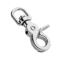 China Diecast Trigger snap hook Clip Zinc Alloy material Swivel Type Nickel Plated hook For Webbing for sale