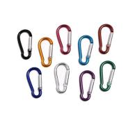 China Multicolored Pear Shaped Aluminum Carabiner Camping Keychain Backpack Snap Hook for sale