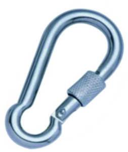 China DIN 5299 Form D Steel Snap Hook With Screw Snap Hook iGalvanized Steel Carabiner Spring Snap Clip Link Hooks for sale