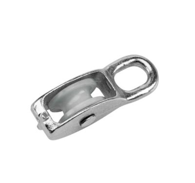 China Zinc alloy Die Cast Pulley Fixed Eye Single Pulley With Nylon Wheel for DIY for sale