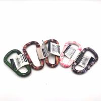 China Camouflage Aluminum Carabiner Hook Colorful Aluminum Snap Hook Quick Release for sale