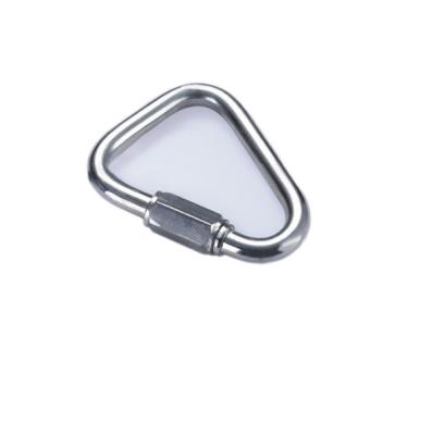 China Triangle Quick Link Marine Grade Stainless Steel Snap Hook Zinc Plated Snap Hook nickel plated quick link for sale