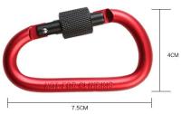 China Locking Carabiner hookAluminum Snap Hook Screw Carabiner Aluminum Carabiner  D Clip D Shape Buckle Spring Snap Key Chain for sale
